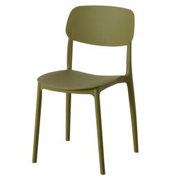 Boltze Stuhl Primus | Robuster Kunststoff-Stuhl Skandi-Stil 42 x 40 x 79 cm, Gr&uuml;n skandinavische Deko Online Shop