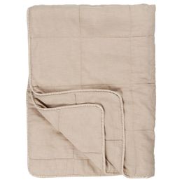 IB Laursen Vintage Quilt unifarben 180 x 130 cm, Graunatur