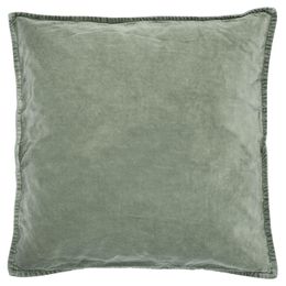 IB Laursen Kissenbezug Velour quadratisch 52 x 52 cm, olive skandinavische Deko Online Shop