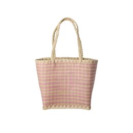 Rice Raffia Tasche Pink Small, 26 x 18 x H&ouml;he 30 cm
