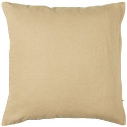 IB Laursen Leinen-Kissenbezug 50x50 cm einfarbig 50 x 50 cm, cafe creme