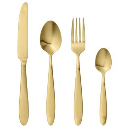 Bloomingville Besteck Frea 4er Set, Edelstahl gold