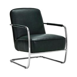 house doctor Lounge-Sessel Comma, Kunstleder 77 x 67 x 82 cm, Dunkelgr&uuml;n
