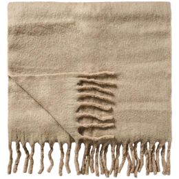 IB Laursen Plaid aus Wolle mit Fransen 170 x 130 cm, leinen skandinavische Deko Online Shop