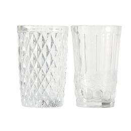 Boltze Trinkglas Aurora 2er Set H&ouml;he 13 cm, klar skandinavische Deko Online Shop