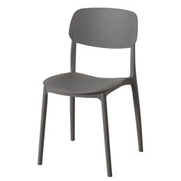 Boltze Stuhl Primus | Robuster Kunststoff-Stuhl Skandi-Stil 42 x 40 x 79 cm, Grau skandinavische Deko Online Shop