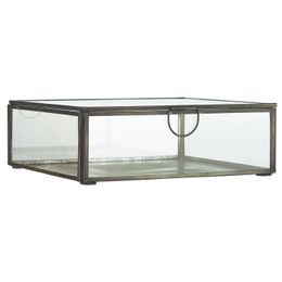 IB Laursen Quadratische Glasbox mit Deckel 21,5 x 21,5 x 7,3 cm, schwarz