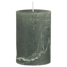 IB Laursen Rustikale Kerze Stumpenkerze &Oslash; 6,8 cm H&ouml;he 10, &Oslash; 6.8 cm, moosgr&uuml;n