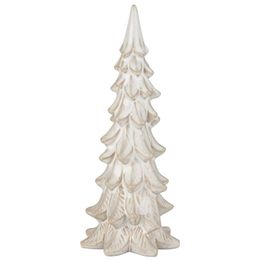 IB Laursen Tannenbaum aus Keramik 25.5, &Oslash; 11 cm, Wei&szlig;