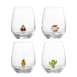 Bloomingville Misa Trinkglas, 4er Set &Oslash; 9xH12 cm, Set 2 skandinavische Deko Online Shop