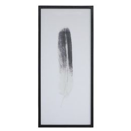 Chic Antique Bild mit Federnmotiv und schwarzem Rahmen Motiv 2
