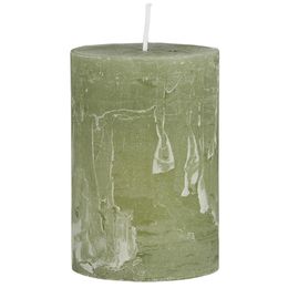 IB Laursen Rustikale Kerze Stumpenkerze &Oslash; 6,8 cm H&ouml;he 10, &Oslash; 6.8 cm, green tea