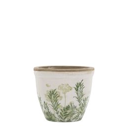 Chic Antique Laval &Uuml;bertopf mit Blumendruck 10,5 cm, &Oslash; 12,5 cm
