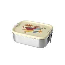 Rice Edelstahl Kinder Lunchbox Brotbox Hero Cream - Small - 800 ml L:17 cm, B:12 cm, H&ouml;he 6 cm