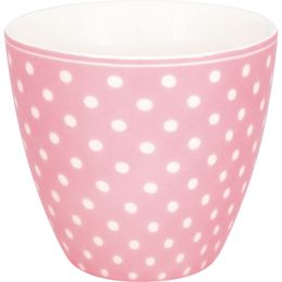 GreenGate Latte Cup, Kaffee Latte Becher Dotty &Oslash; 10, H&ouml;he 9 cm, pale pink