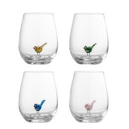 Bloomingville Misa Trinkglas, 4er Set &Oslash; 9xH12 cm, Set 3 skandinavische Deko Online Shop