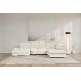 Wohnlandschaft DIE PLANBAR, B:382cm H:84cm T:260cmnatur, 88% Polyester, 12% Polyamid, Sofas, "MP-IN17004 U-Form, Breite 382 cm, mit