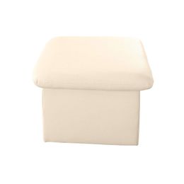 Hocker COTTA, B:56cm H:42cm T:56cmcreme, Luxus-Kunstleder;NaturLEDER, echtes Rindsleder;Luxus-Microfaser (100% Polyester);SOFTLUX-Kunstleder,