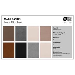 Hocker COTTA, B:56cm H:42cm T:56cmnatur, Luxus-Kunstleder;NaturLEDER, echtes Rindsleder;Luxus-Microfaser (100% Polyester);SOFTLUX-Kunstleder,