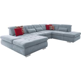 Wohnlandschaft DIE PLANBAR, B:382cm H:84cm T:260cmice, 100% Polyester, Sofas, "MP-IN17004 U-Form, Breite 382 cm, mit Federkern-Polsterung",
