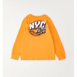 IDO Jungen T-Shirt "BABY BOY SWEATER", orange, Gr. 116, 100% Baumwolle, Shirts