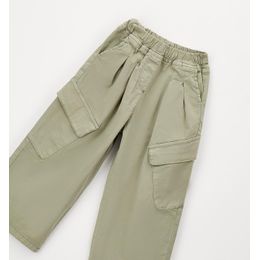 IDO M&auml;dchen Outdoorhose "BABY GIRL TROUSERS"army gr&uuml;n, Gr. 98, 98% Baumwolle, 2% Elasthan, Hosen
