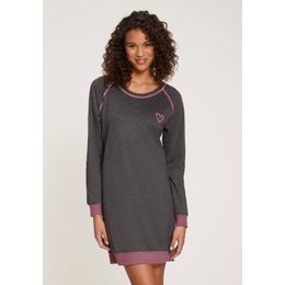 Damen Nachthemd, Grau, Gr. 32/34, Vivance Dreams by Lascana, Nachthemden, Material: Baumwolle