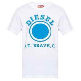 Weisses T-Shirt mit Diesel-Punkt-Logo