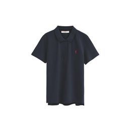 Poloshirt marineblau mit Rigby Go Stickerei im Regular Fit
