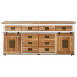 Sideboard Mango 200x45x90 wei&szlig; lackiert RAILWAY #522