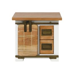 Nachttisch Mango 50x40x45 wei&szlig; lackiert RAILWAY #5012