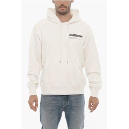 Ambush Uni-Farben-Hoodie mit kontrastierendem Logo in Wei&szlig;