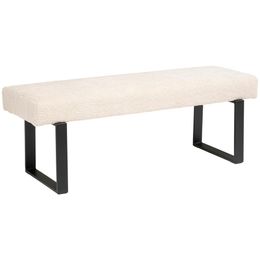 Livetastic Sitzbank, Beige, Metall, Textil, 3-Sitzer, 140x49x47 cm, Esszimmer, B&auml;nke, Sitzb&auml;nke