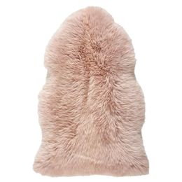 Linea Natura Schaffell, Rosa, Fell, Tierform, 60x90 cm, Oeko-Tex&reg; Standard 100, f&uuml;r Fu&szlig;bodenheizung geeignet, pflegeleicht, Teppiche & B&ouml;den, Teppiche, Fellteppiche
