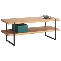 Linea Natura Garderobenbank, Eiche, Holz, Metall, 120x45x40 cm, Abstellfl&auml;che, Holzm&ouml;bel, Garderoben Holz, Garderobenb&auml;nke Holz