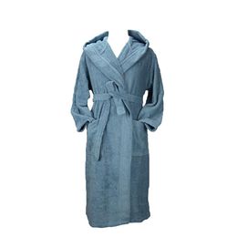 ARTG - "Robezz" Morgenmantel f&uuml;r Herren/Damen Unisex, Baumwolle aus biologischem Anbau (Blau)