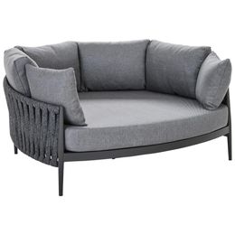 Amatio Select Loungebett, Anthrazit, Metall, Textil, F&uuml;llung: Polyester,Schaumstoff, 165x69x144 cm, Loungem&ouml;bel, Outdoorsofas