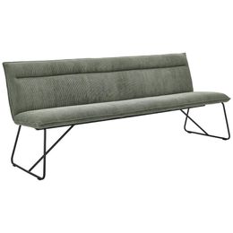 Johann Jakob Sitzbank, Waldgr&uuml;n, Metall, 2,5-Sitzer, 180x88x66 cm, erweiterbar, mit R&uuml;ckenlehne, Esszimmer, B&auml;nke, Sitzb&auml;nke