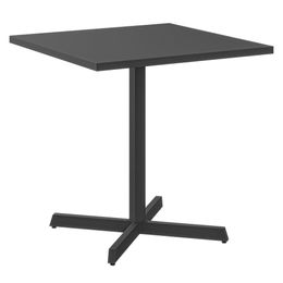 Ambia Garden Gartentisch, Anthrazit, Metall, quadratisch, Flachrohr, 80x74x80 cm, platzsparend, Gartenm&ouml;bel, Gartentische, Gartentische