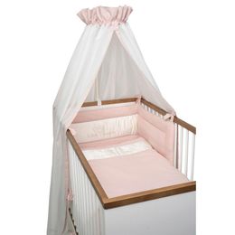 Bebe's Collection Gitterbettset Prinz \u0026 Prinzessin 2023, Rosa, Textil, 3-teilig, F&uuml;llung: Polyester, 100x135 cm, Oeko-Tex&reg; Standard 100, Schlafen, Babybett-Ausstattung, Gitterbettset