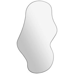 Xora Wandspiegel, Schwarz, Metall, Glas, wellenf&ouml;rmig, 60x110x1.5 cm, Ganzk&ouml;rperspiegel, Spiegel, Wandspiegel