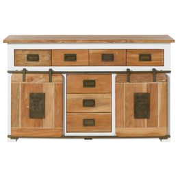 Sideboard Mango 150x45x90 wei&szlig; lackiert RAILWAY #519