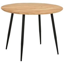 Stylife Esstisch, Schwarz, Akazie, Holz, Metall, Akazie, Hartholz, rund, konisch, 100x76x100 cm, Fsc, in verschiedenen Gr&ouml;&szlig;en erh&auml;ltlich, Esszimmer, Tische, Esstische, Esstische rund