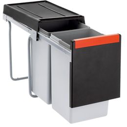 Franke Einbauabfallsammler, Schwarz, Edelstahl, Grau, Kunststoff, 2x 15 L, 25.3x43.3x46.7 cm, K&uuml;chen, K&uuml;chenausstattung, M&uuml;lleimer