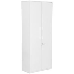Venda Aktenschrank, Wei&szlig;, Holzwerkstoff, 4 F&auml;cher, 80x197x40 cm, Bsci, abschlie&szlig;bar, Arbeitszimmer, Aktenschr&auml;nke