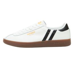 Patrick - "Monaco" Sneaker f&uuml;r Herren, Wildleder, Cupsohle (Wei&szlig;/Schwarz/dunkeles Gummi)