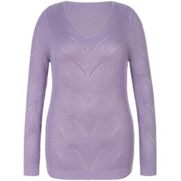 Emilia Lay - V-Pullover, lila, Gr. 52 / XXL