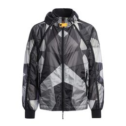 Parajumpers Edge Pr - Schwarze Jacke Mit Skydrift-print