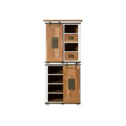 Schrank Mango 80x45x175 wei&szlig; lackiert RAILWAY #517