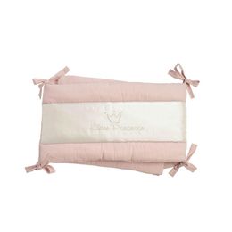 Bebe's Collection Nestchen Prinz \u0026 Prinzessin 2023, Rosa, Textil, F&uuml;llung: Polyester, 35x190 cm, Oeko-Tex&reg; Standard 100, Bezug waschbar, schadstoffgepr&uuml;ft, Schlafen, Babybett-Ausstattung, Babynestchen, Bettnestchen